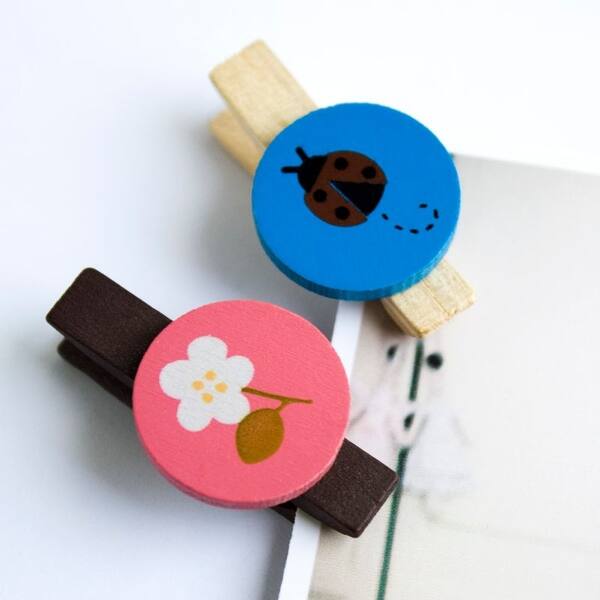 [Colorful Clips] - Wooden Clips / Wooden Clamps / Mini Clips - 1x1x1 ...